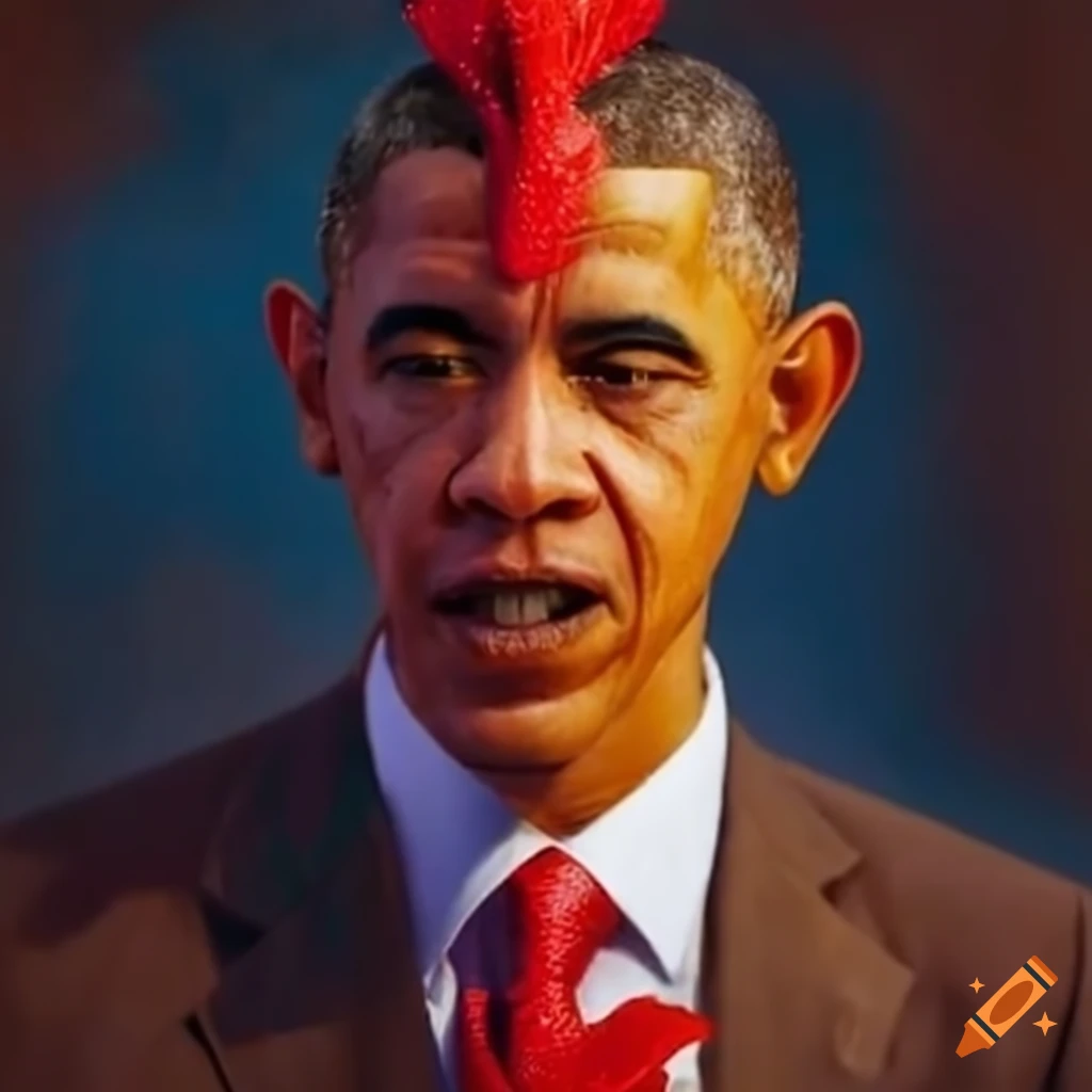 Picture of obama in a chicken costume