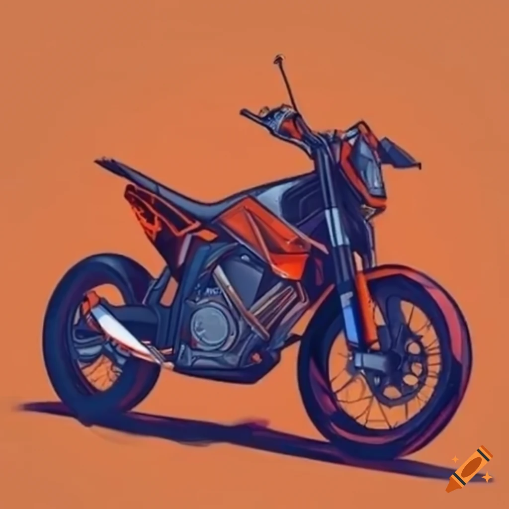 Collage of ktm, beta, honda, and harley motorcycles on Craiyon