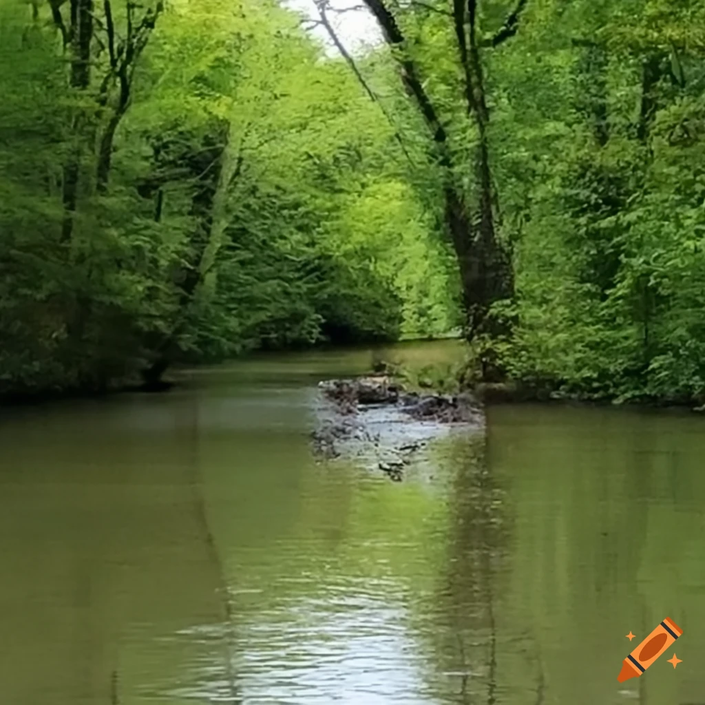Scenic view of a river and trees