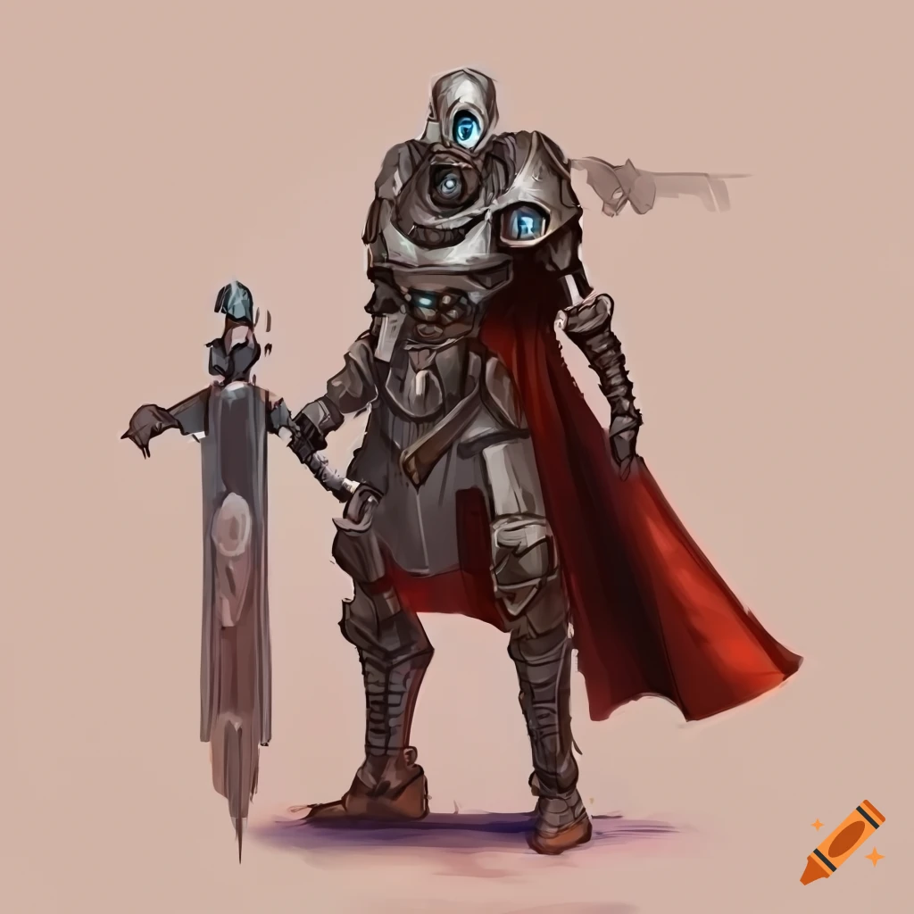 Illustration of a robotic cleric on Craiyon