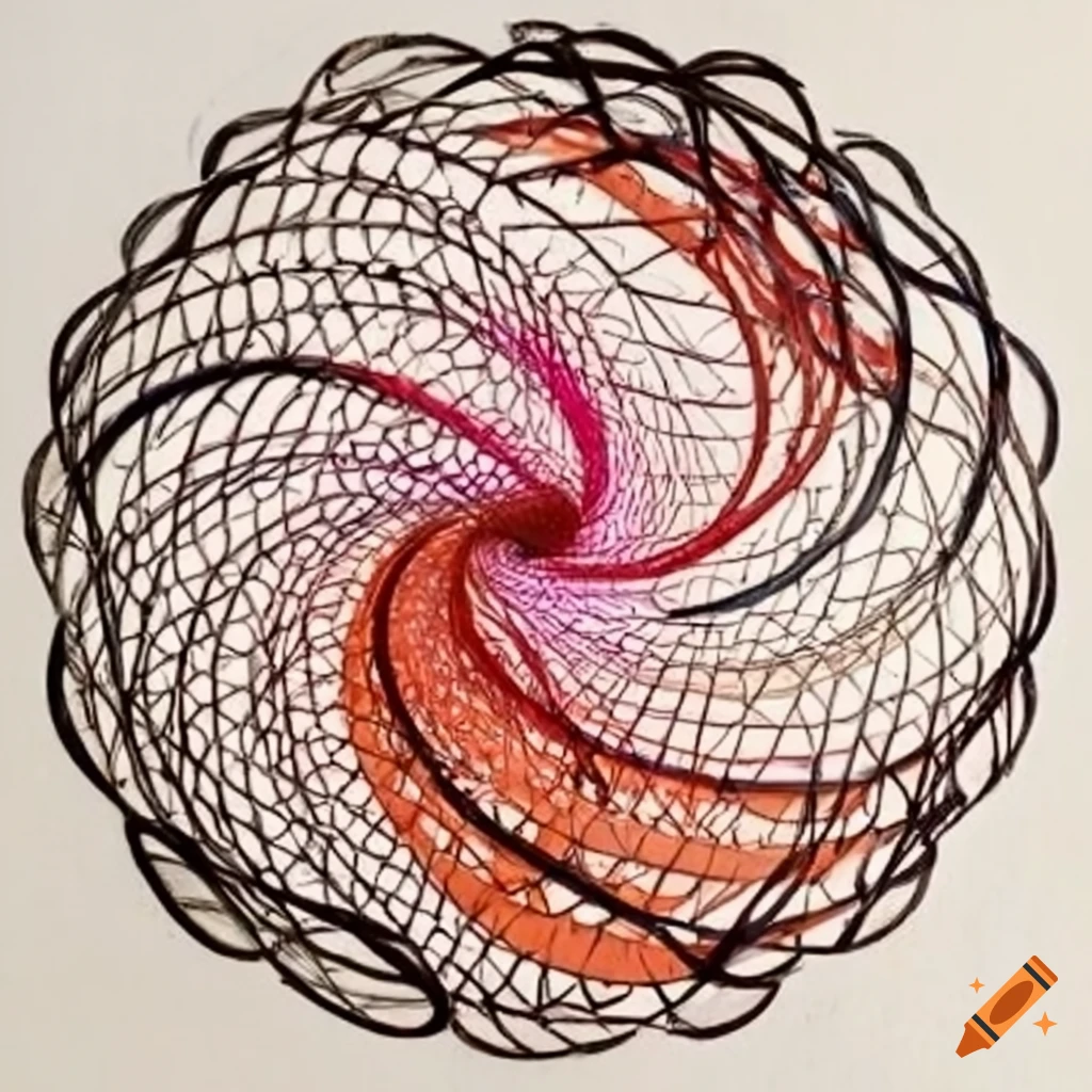 Abstract spirograph artwork by makiko kudo on Craiyon