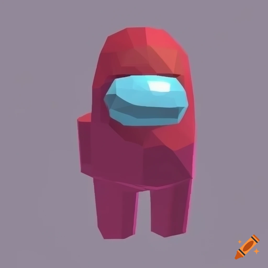 Low poly crewmate character from among us