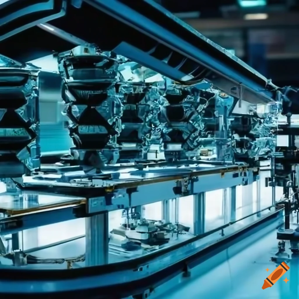 Tank turret milling factory of the future on Craiyon