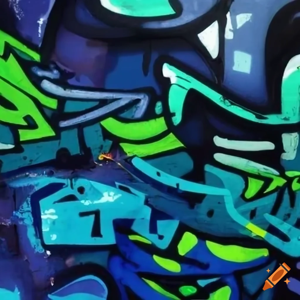 Dark graffiti spelling 'bad' on Craiyon