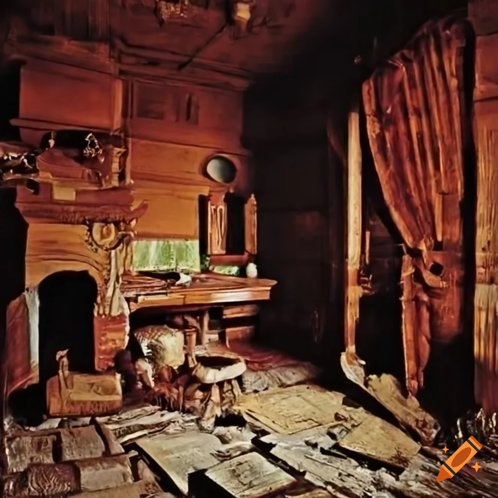 Photograph of an old russian house interior on Craiyon