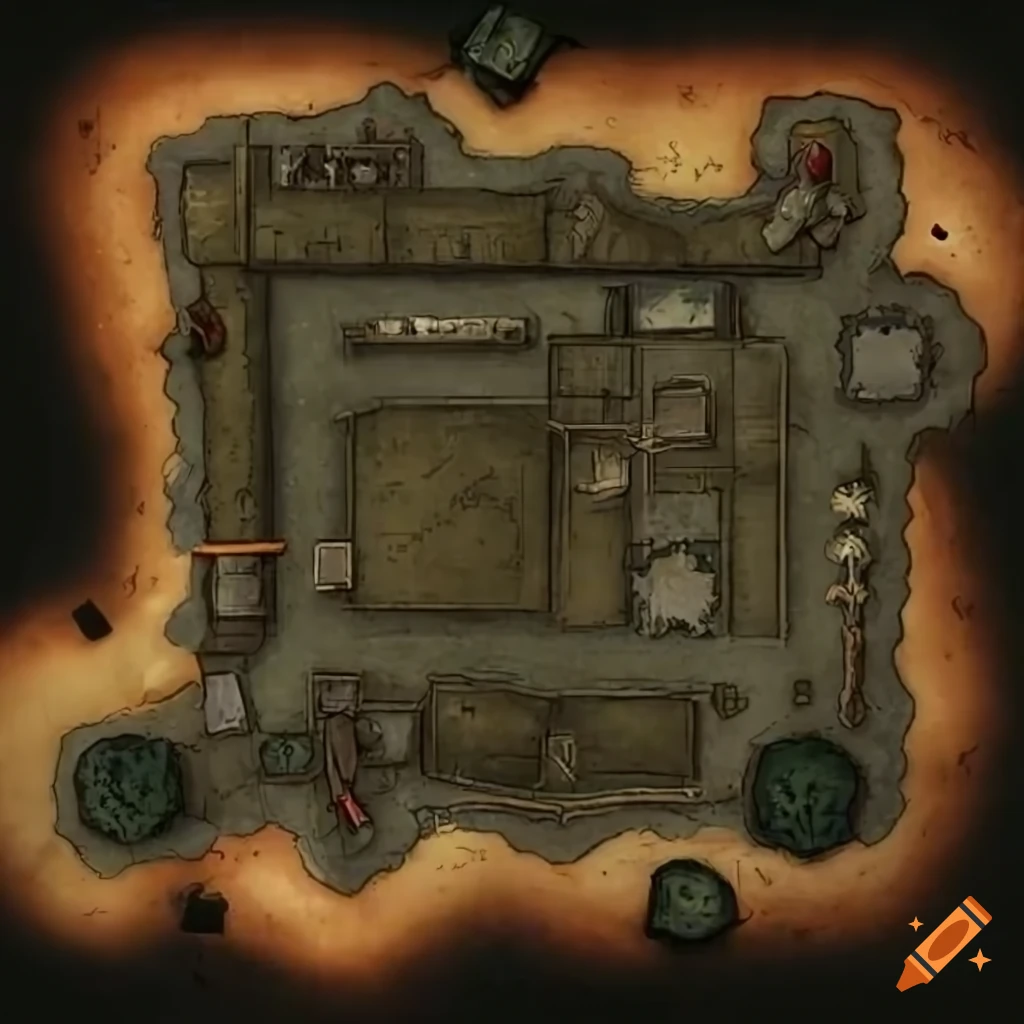 Dnd battle map inspired by wwii on Craiyon