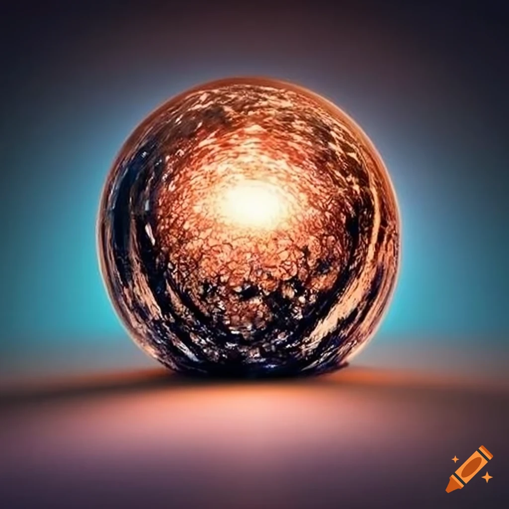 Magical ball bursting with vibrant colors