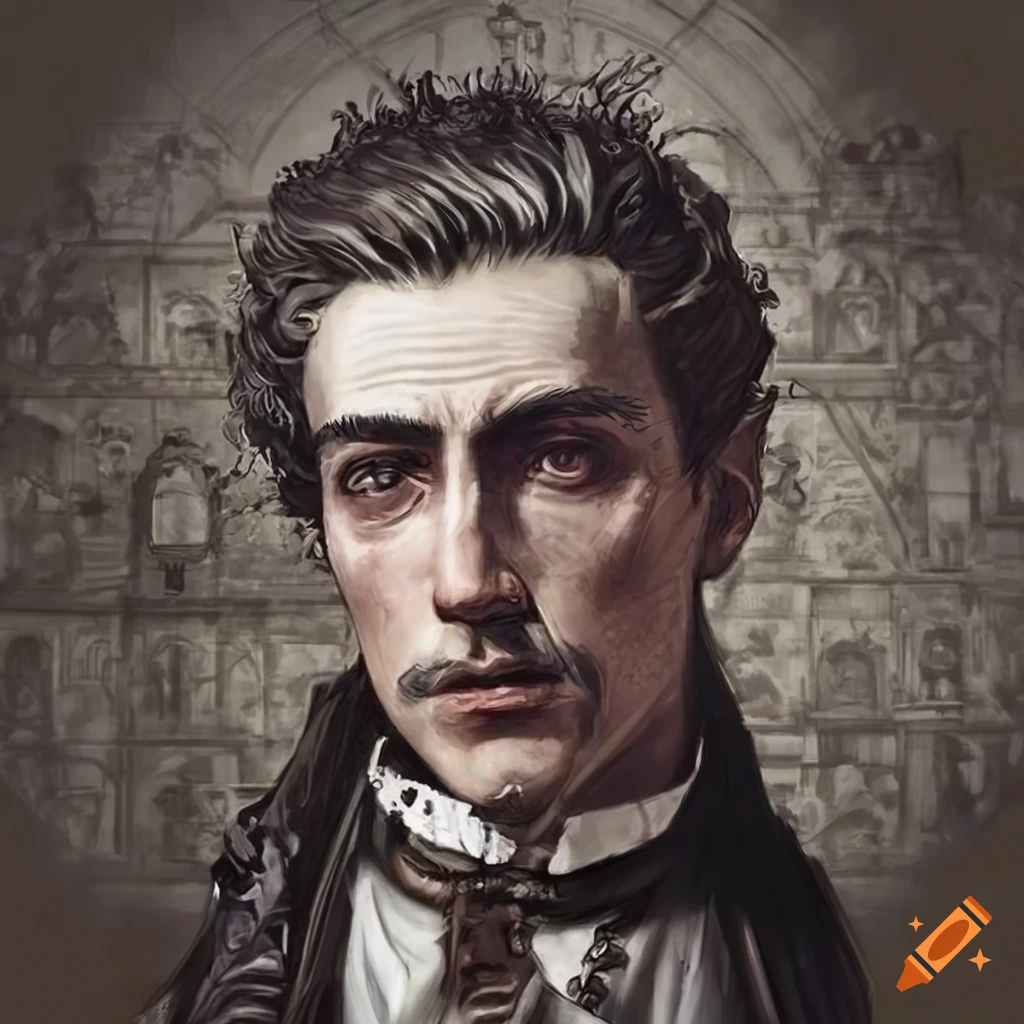 Portrait of a handsome victorian man on Craiyon