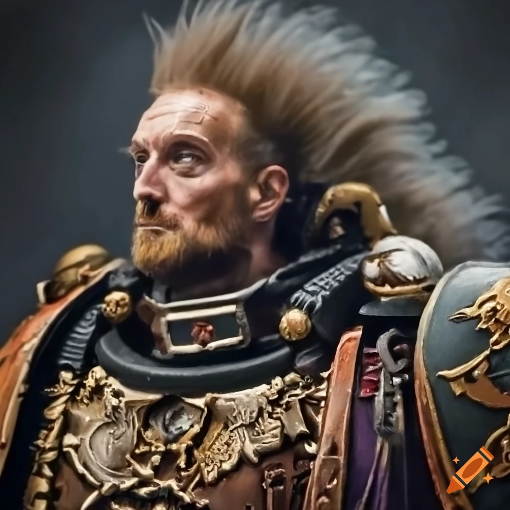 Portrait of charles dance as lion el jonson from warhammer 40000 on Craiyon