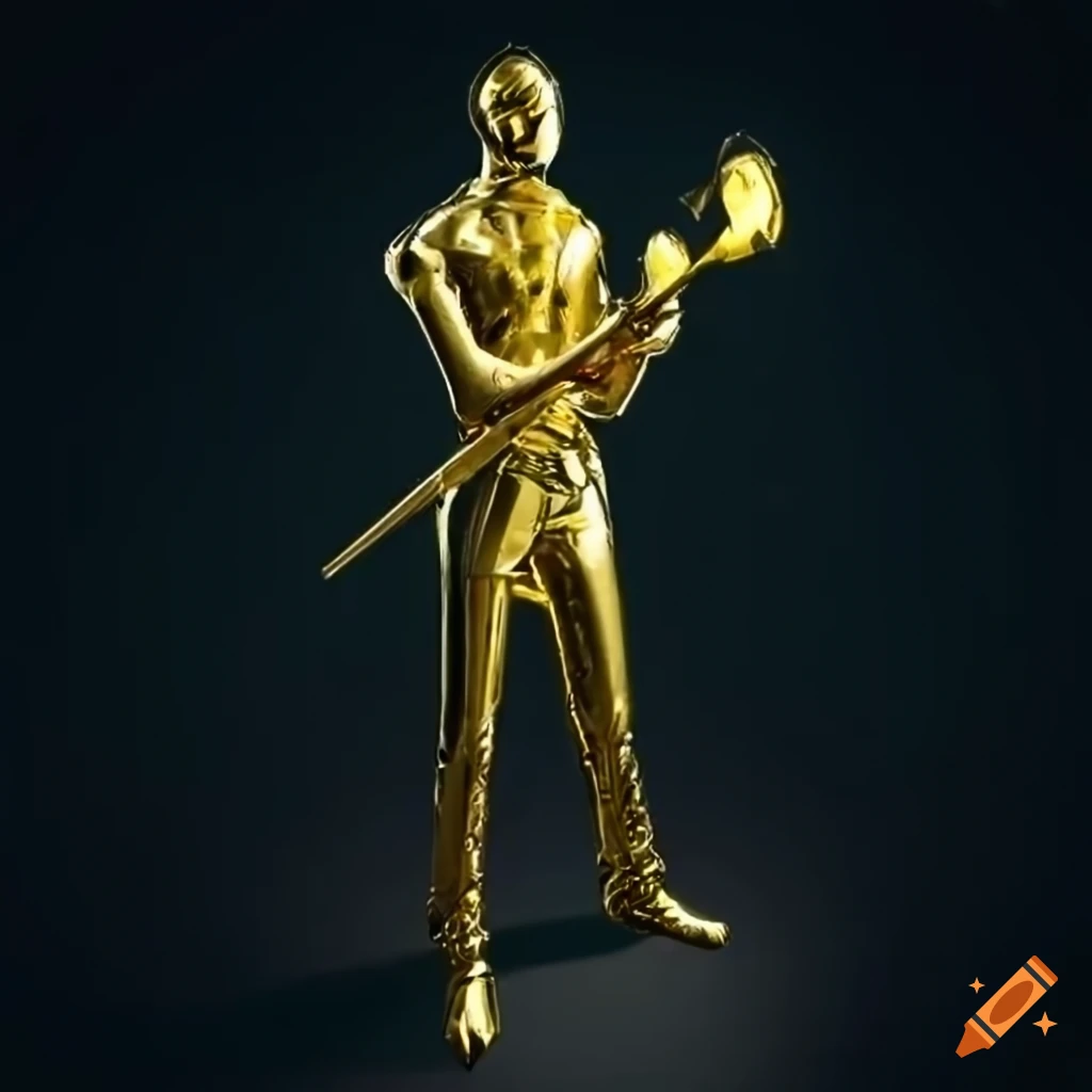 Cyberpunk golden scepter