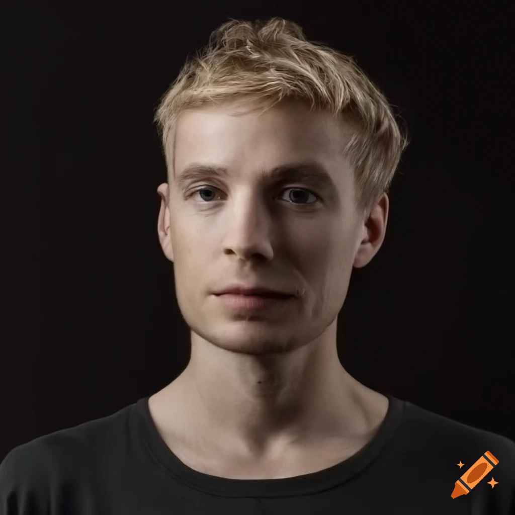 Portrait of a slim medieval man with humpback