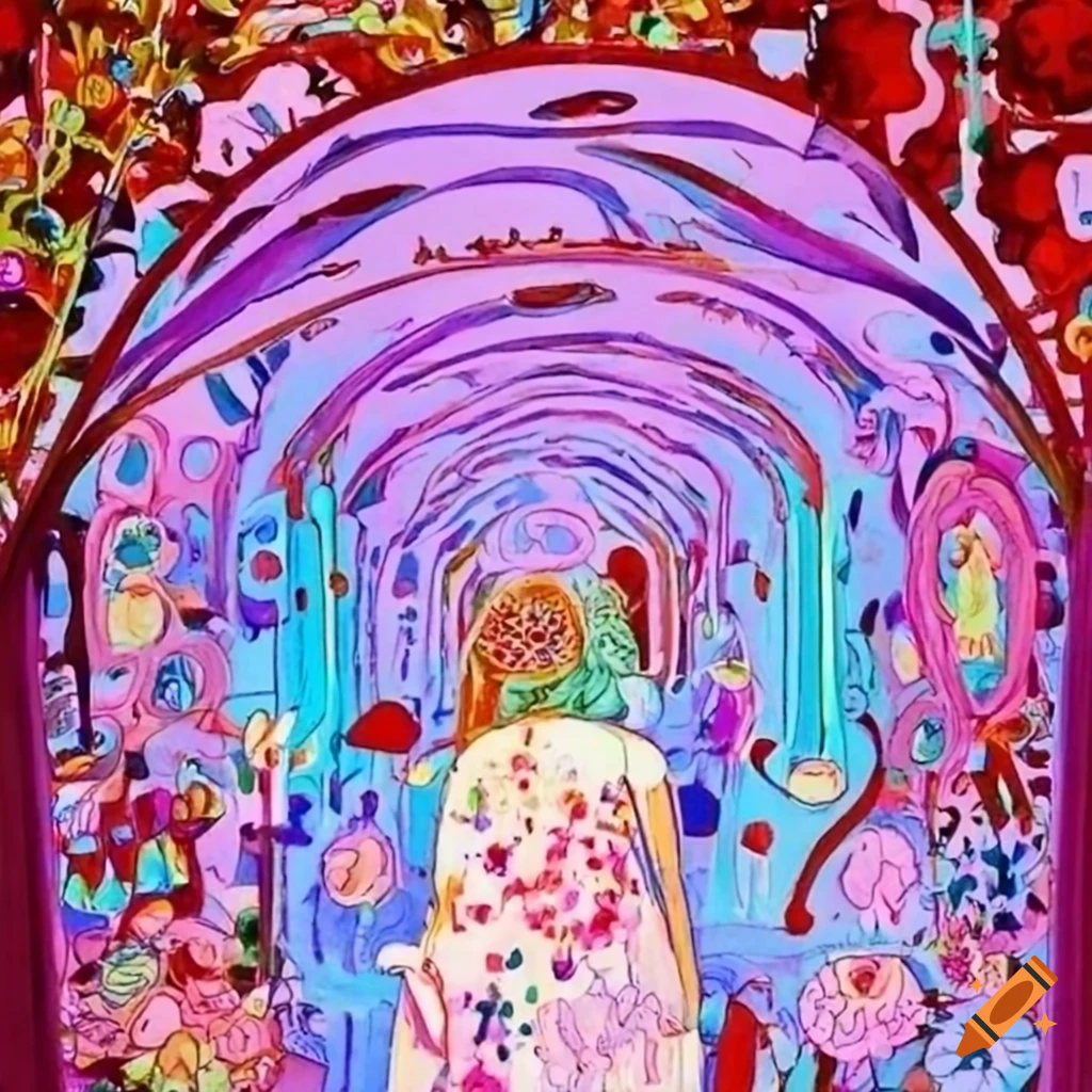 Chiho Aoshima artwork in Kew Gardens on Craiyon