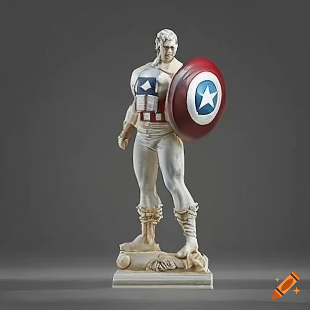 Captain america holding a 1st place trophy on Craiyon