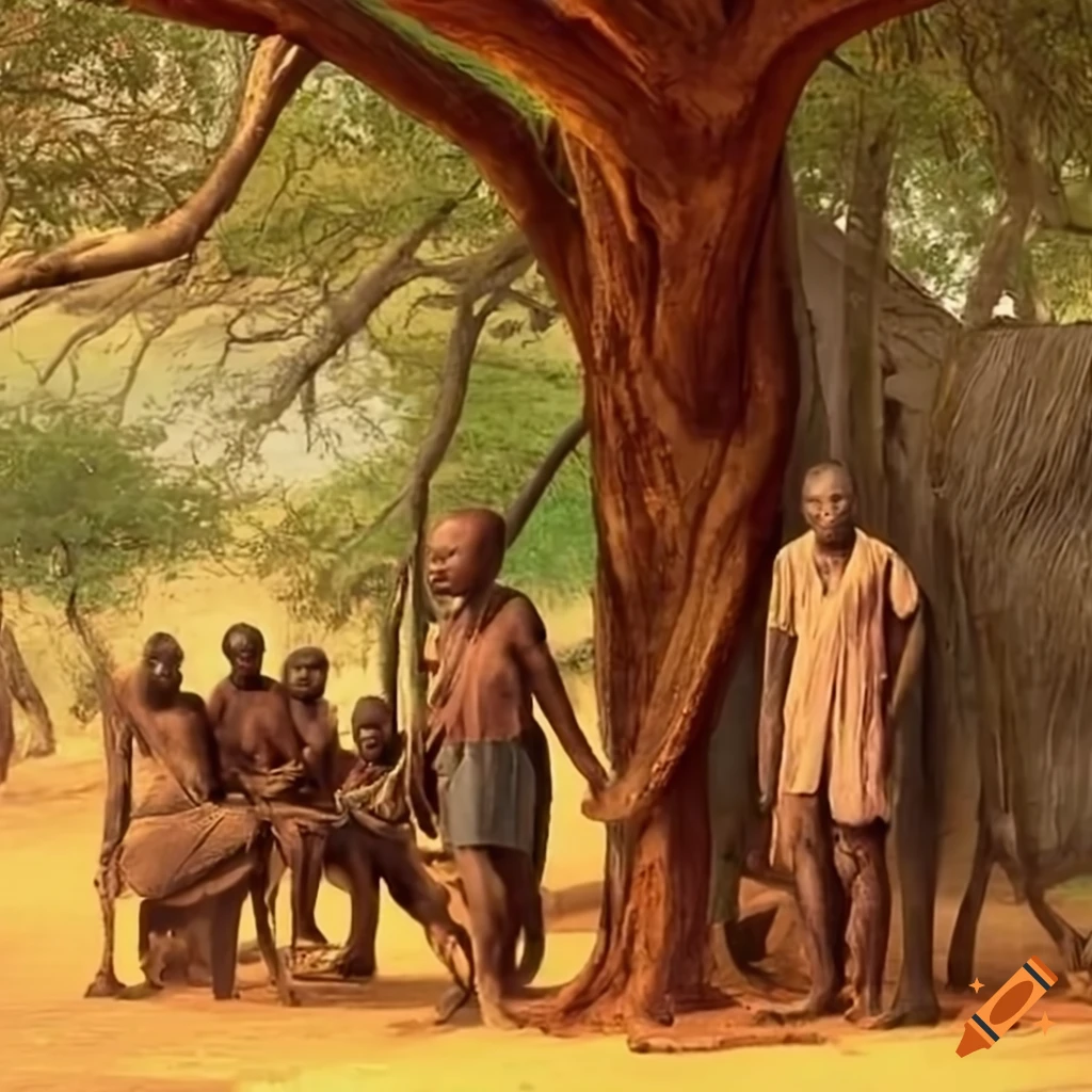 Group of tribal warriors in africa on Craiyon