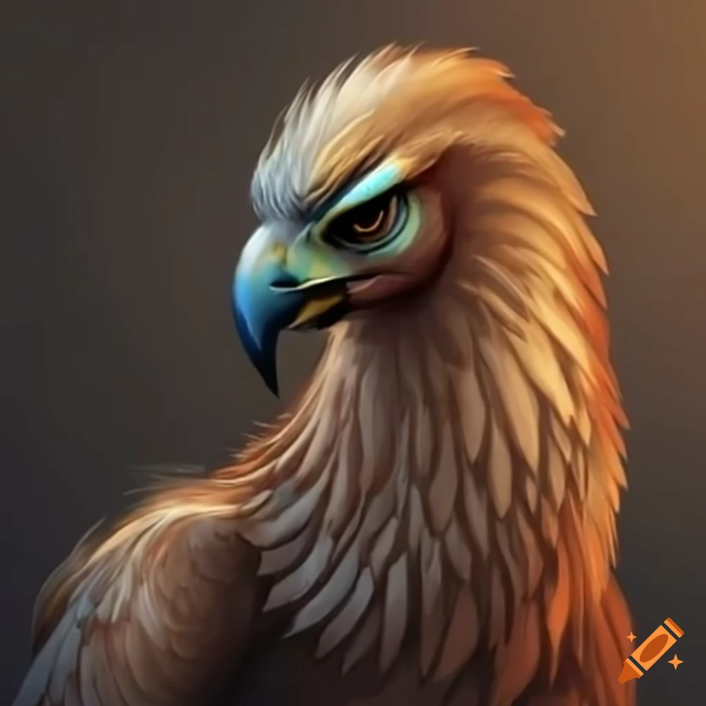 Anime-style illustration of a majestic bald eagle on Craiyon