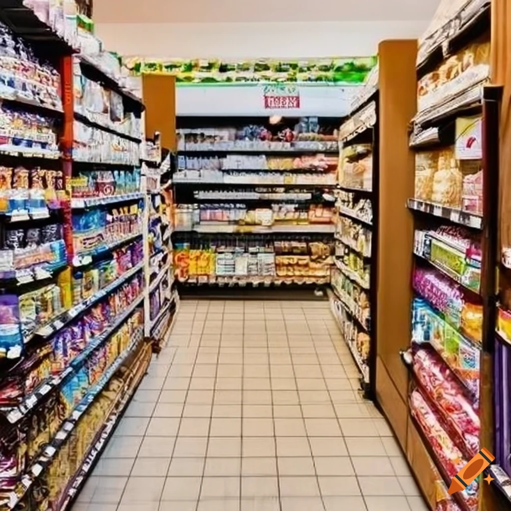 Premium convenience store with a variety of products on Craiyon