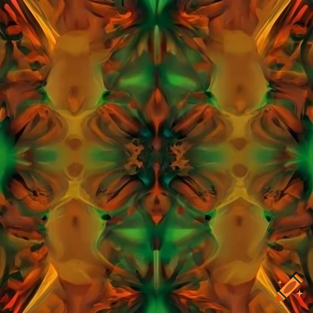 Repeating emerald pattern in gradient colors on Craiyon