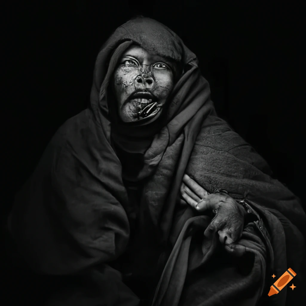 Monochromatic image of homelessness