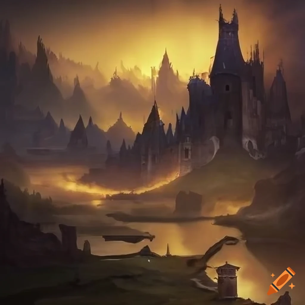 Captivating medieval fantasy world on Craiyon