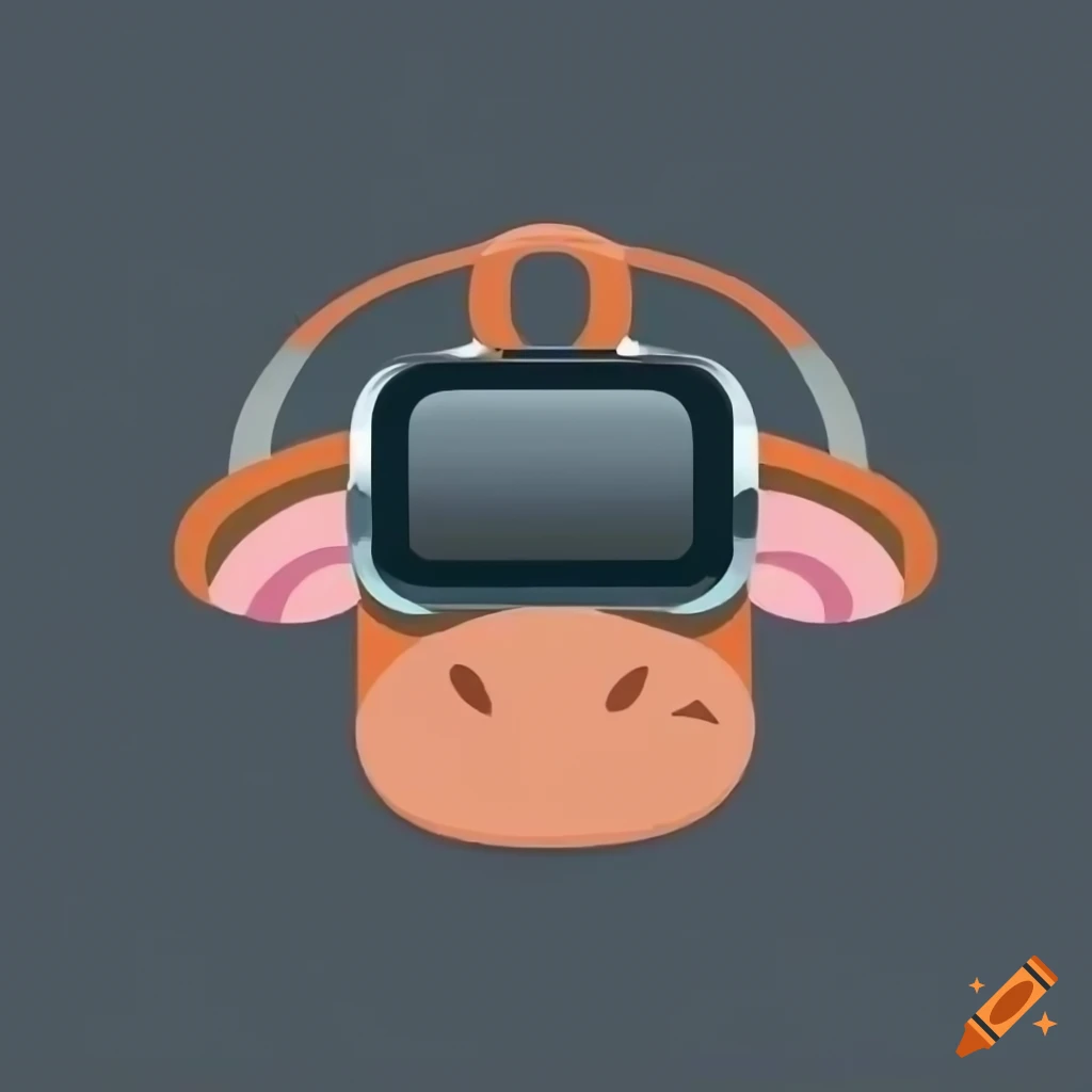Lofi cow with vr headset icon on Craiyon