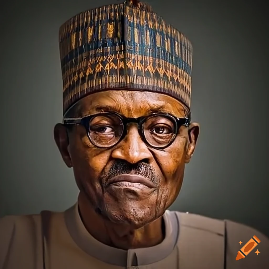 Artistic depiction of muhammadu buhari on Craiyon