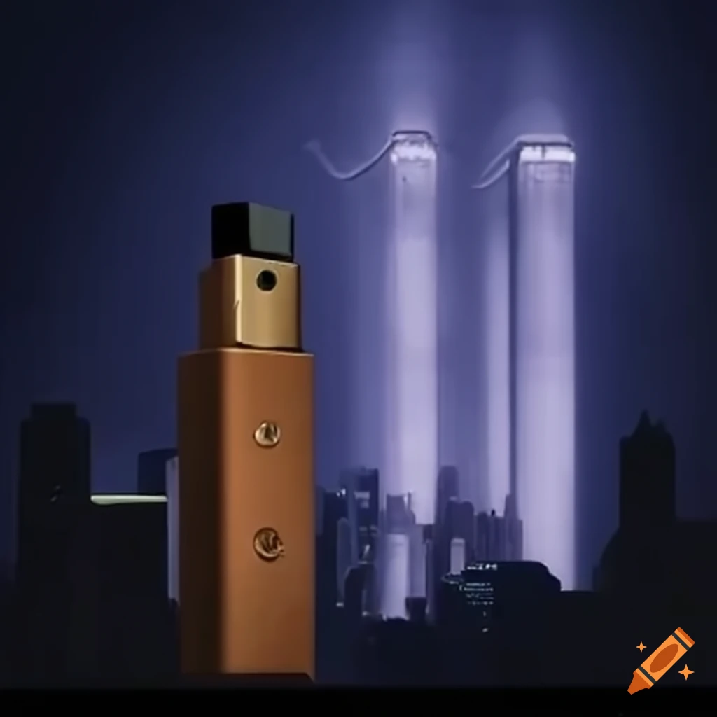 Satirical artwork inspired by 9/11 with twin towers resembling vaping ...