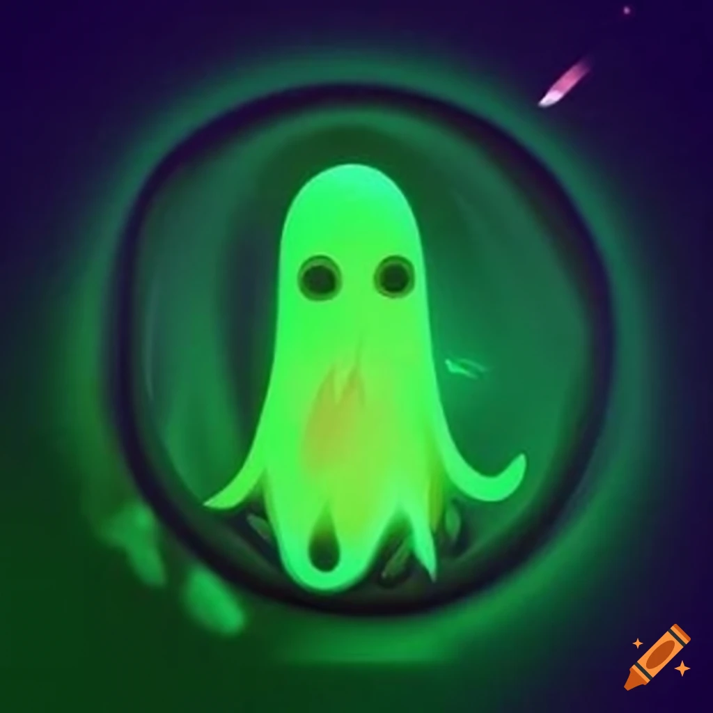 Image of an emerald green ghost