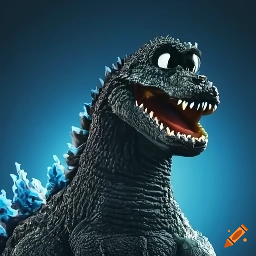 Powerful godzilla as a dragonball z character made of zircon on Craiyon