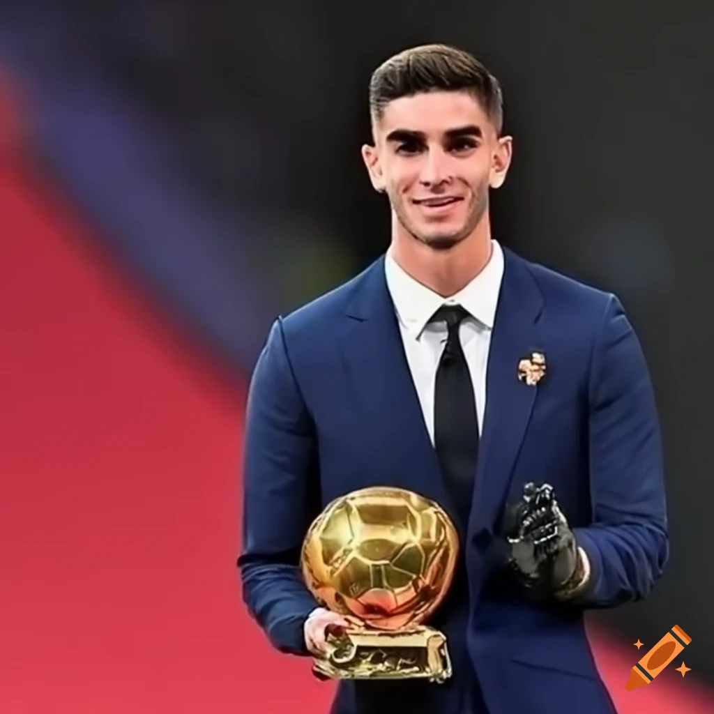 Ferran Torres García winning the Ballon d'Or on Craiyon