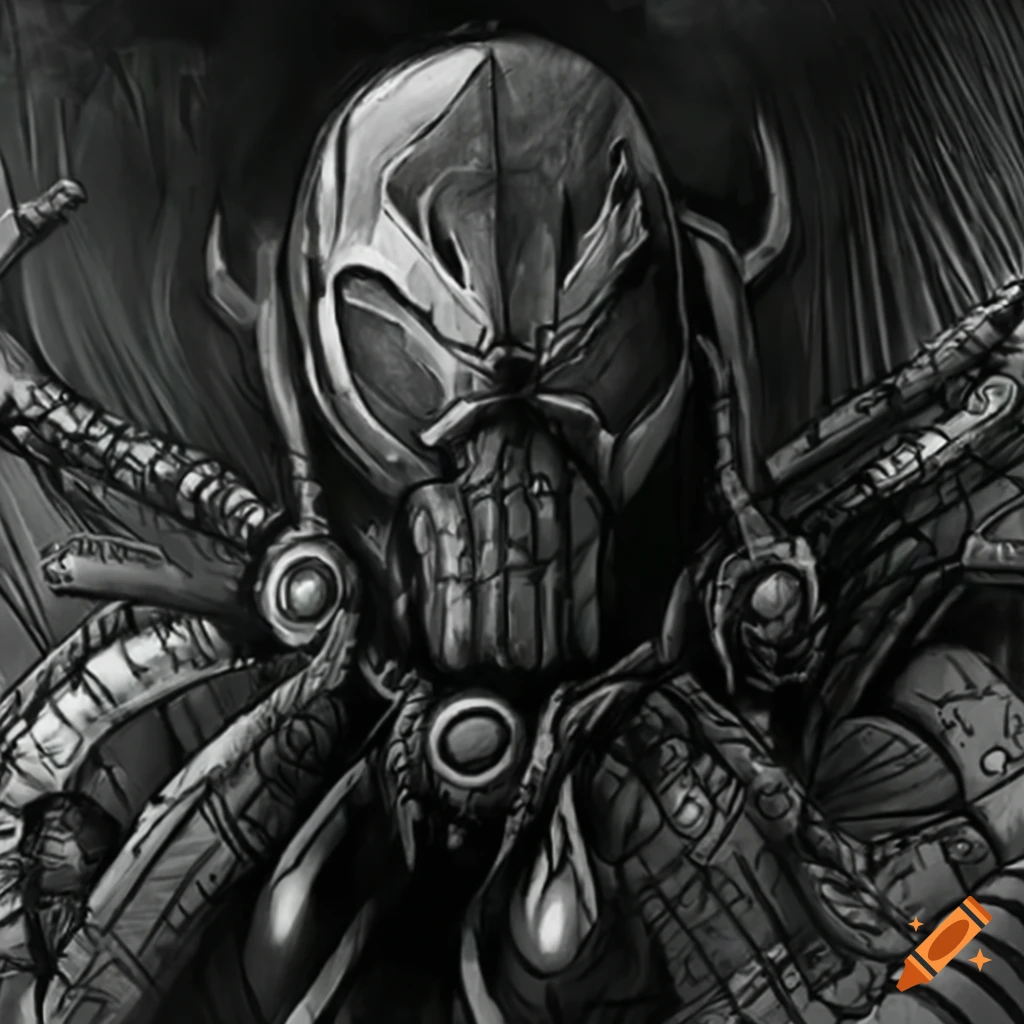 Black steel cyborg superhero on Craiyon