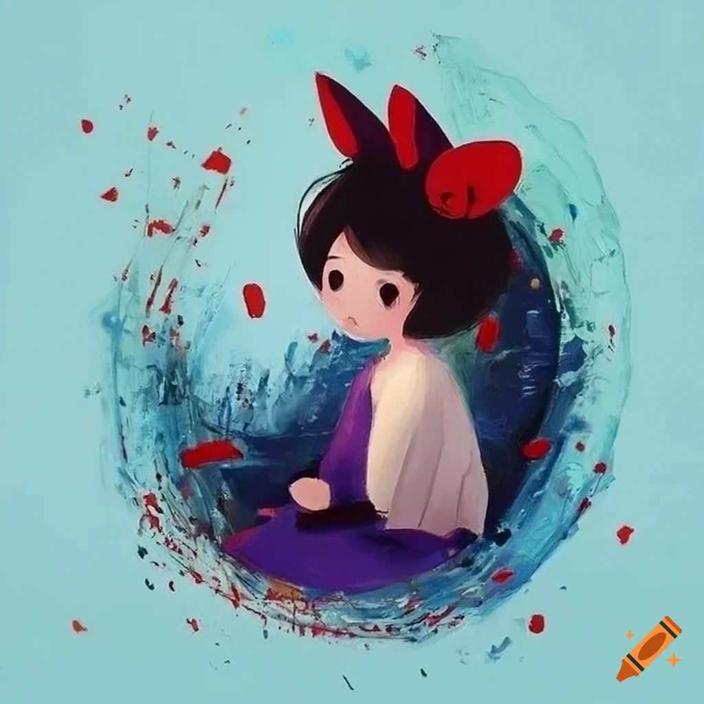 Abstract art of kiki from kiki's delivery service
