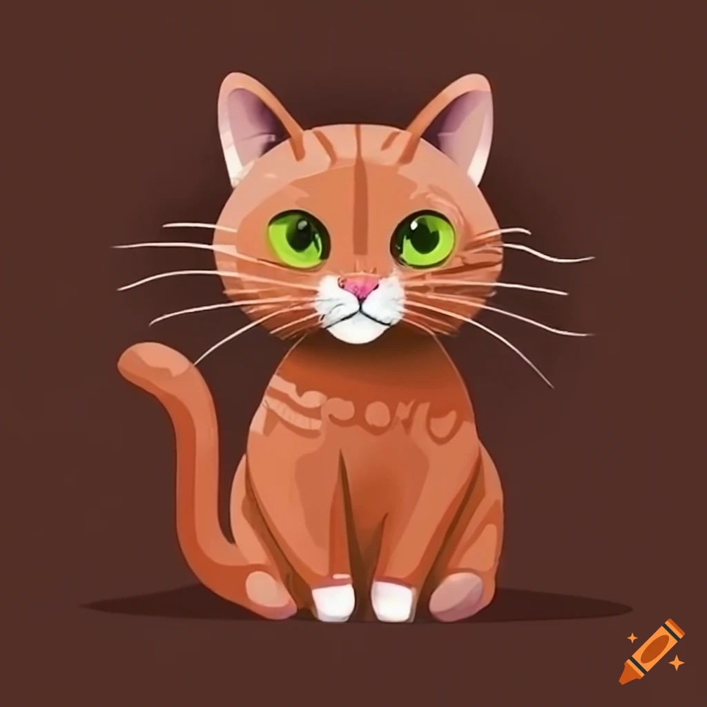 Kawaii cat vector art profile picture on Craiyon