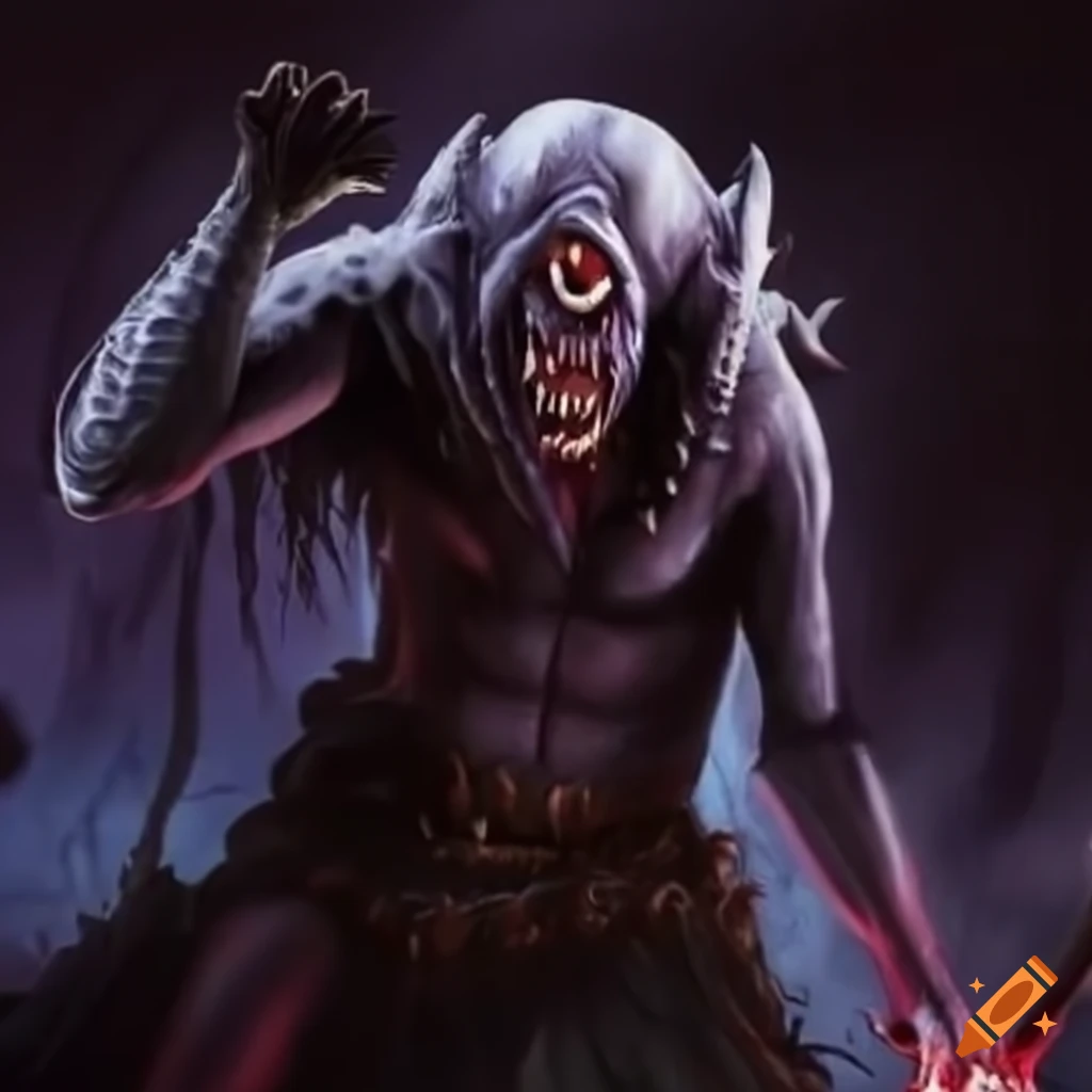 Image of monsters including vampires and cyclops