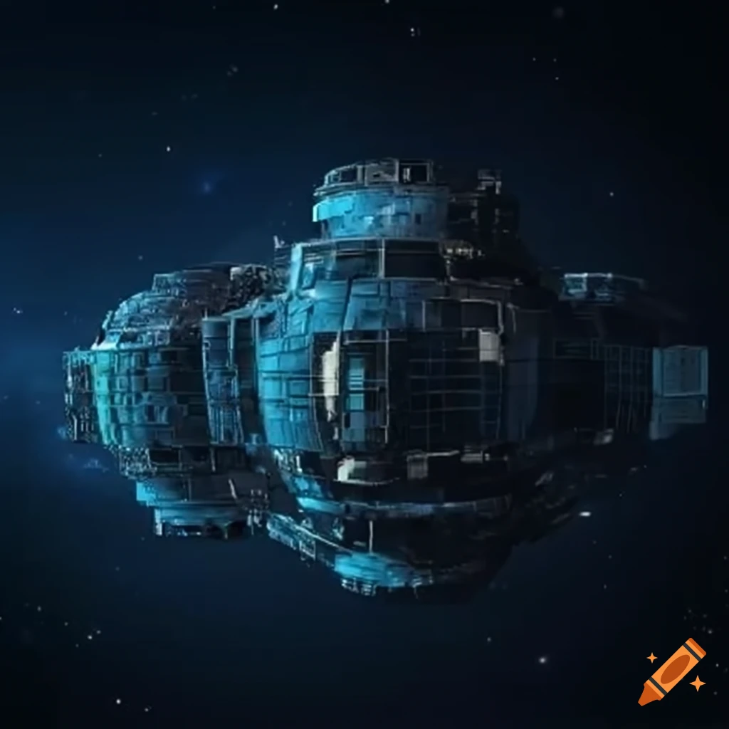 Sci-fi space station on Craiyon