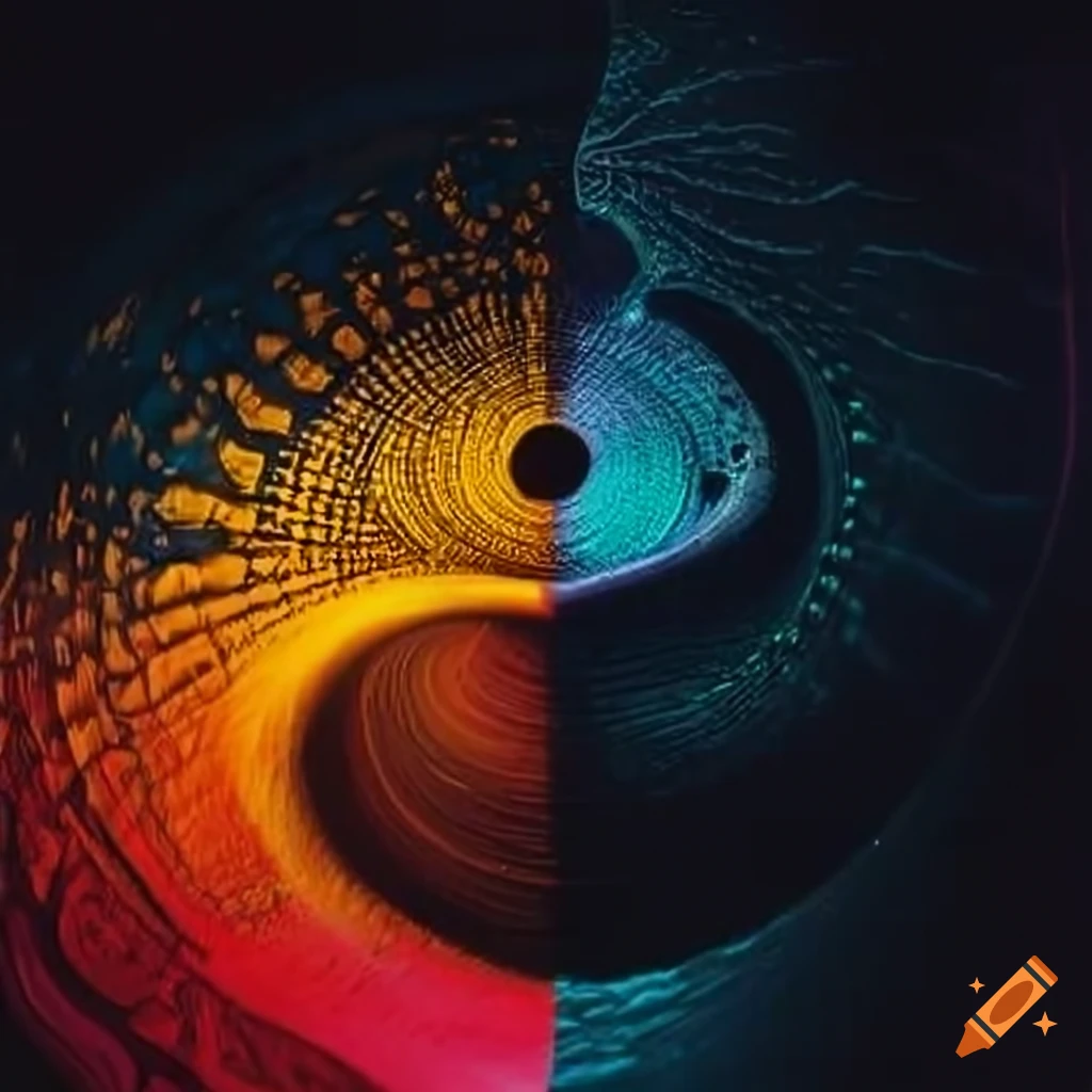 Abstract effects illustration on Craiyon