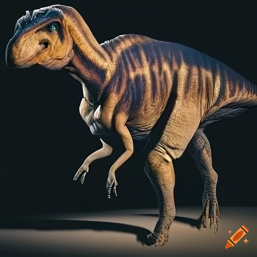 Full body view of a detailed pachycephalosaurus dinosaur in warm ...