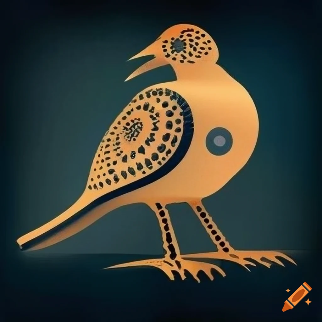 Logo of a compass with a bird on Craiyon