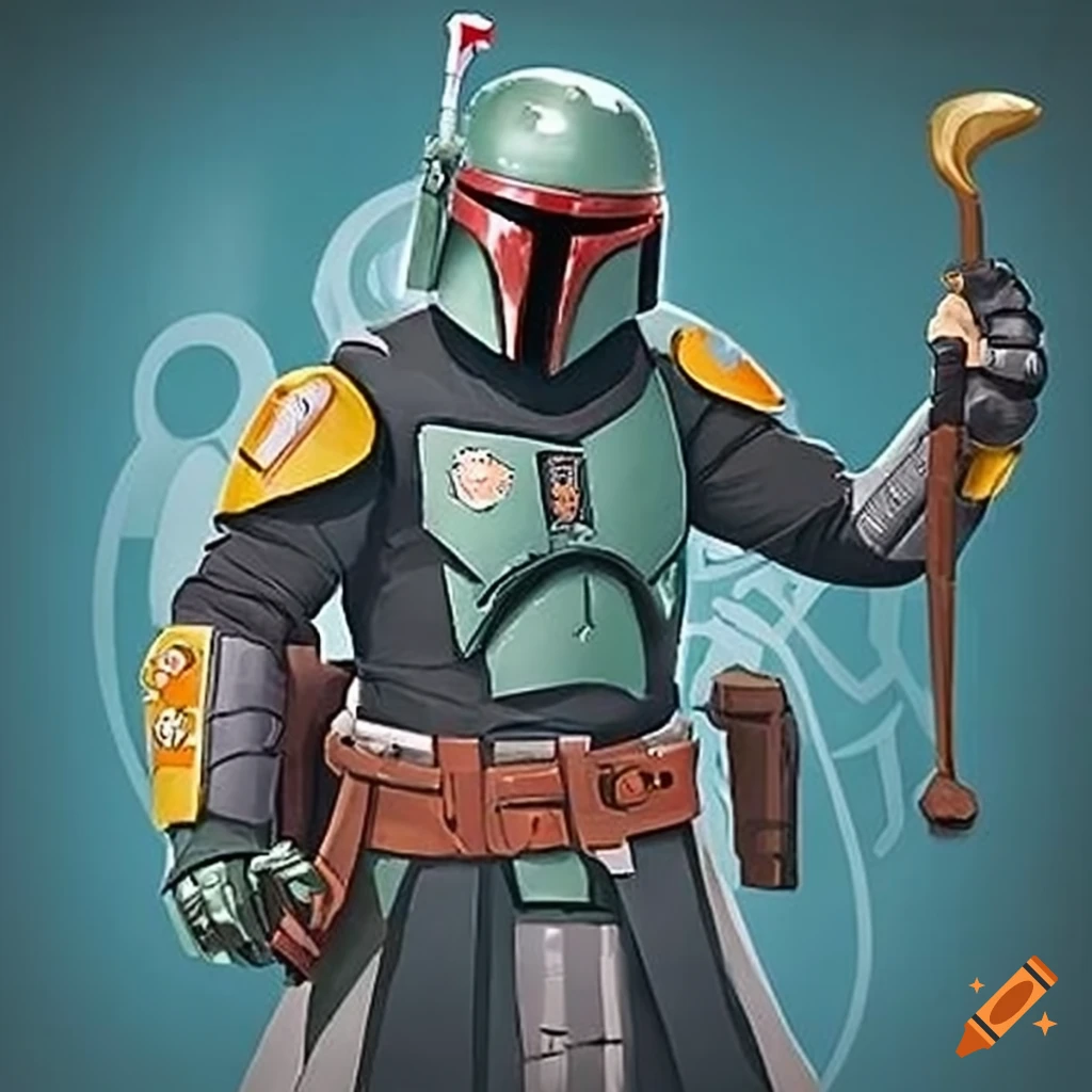 Boba fett reimagined as a 1950s romantic lead on Craiyon