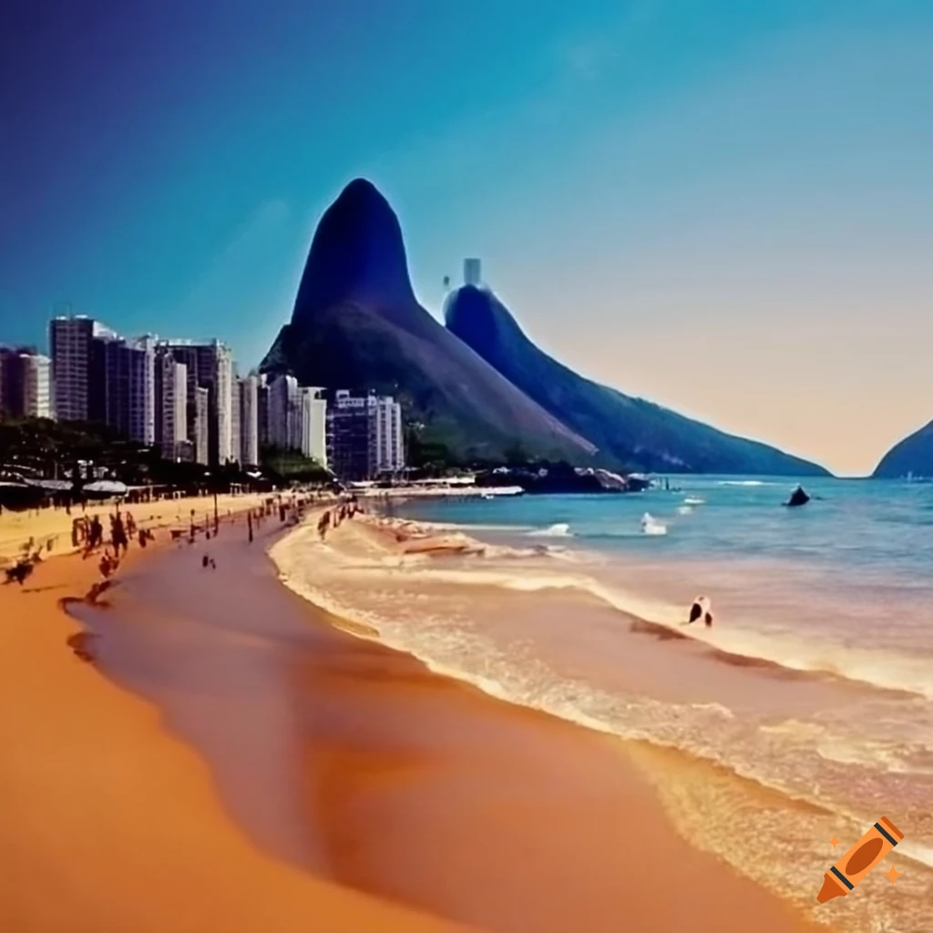 Leblon Beach in Rio de Janeiro on Craiyon