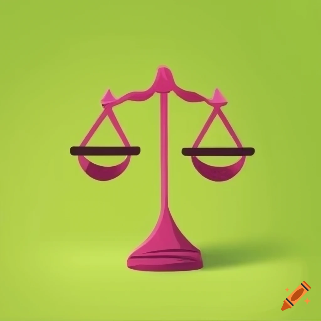 Colorful scales representing justice on Craiyon