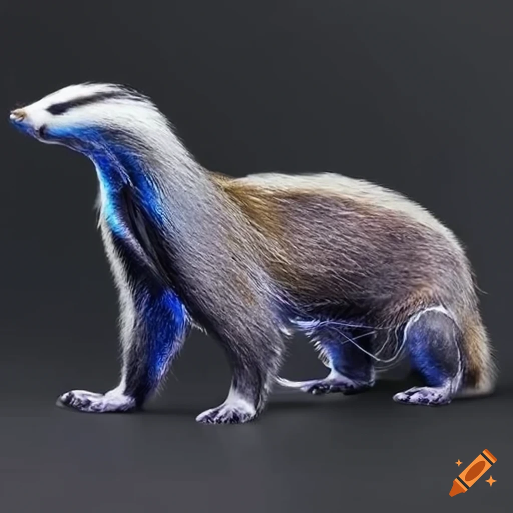 Golden eurasian badger casting blue magic on Craiyon