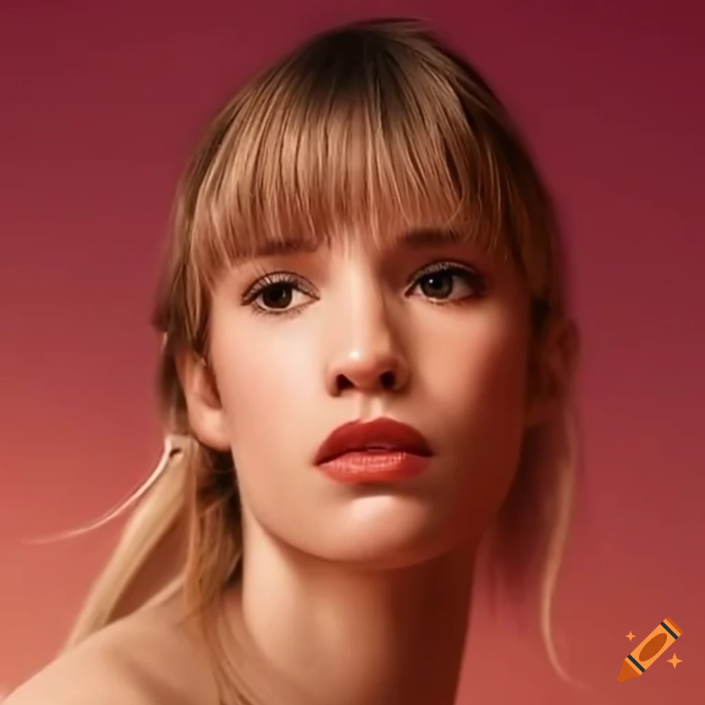 Portrait of the singer angèle in a drawing on Craiyon