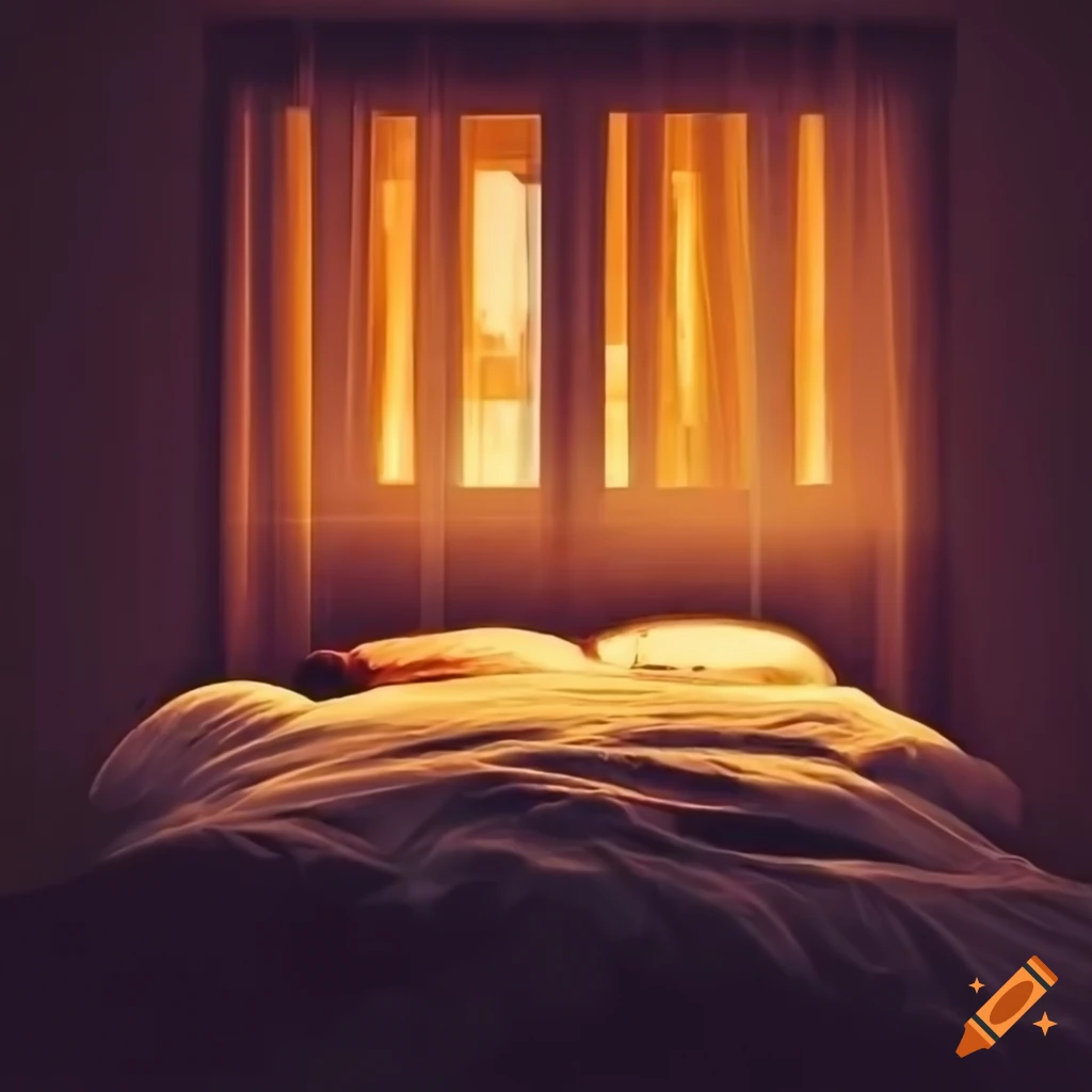 Wide angle view of a minimalistic dorm room in pale sky-blue and grass ...