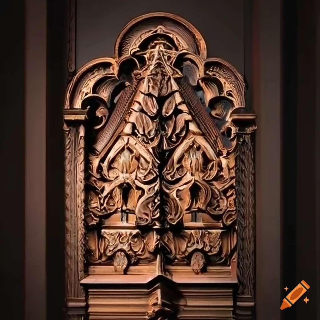 Variegated architectural stave carving design on Craiyon