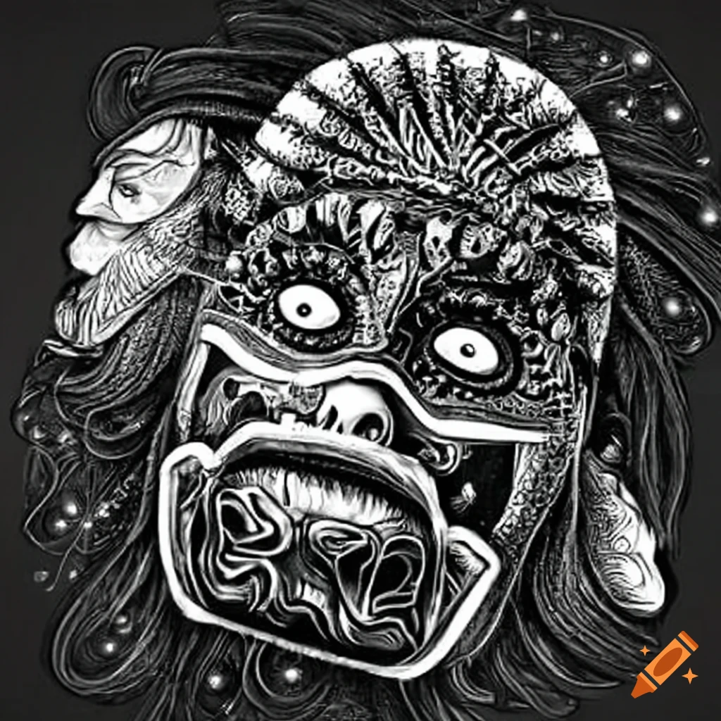 Kirtimukha asur on Craiyon