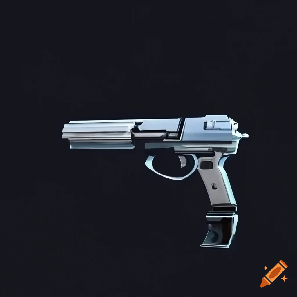 Futuristic pistol on Craiyon