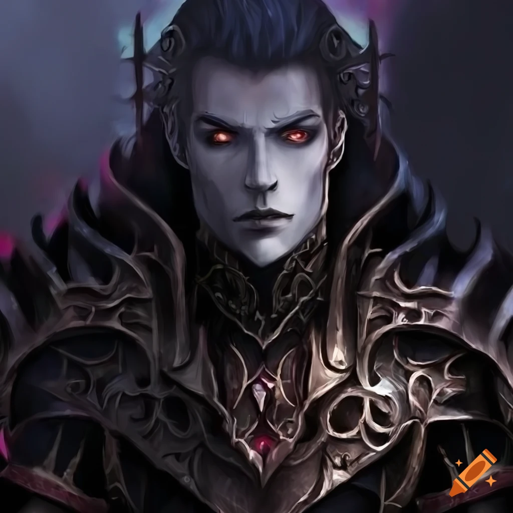 Dark prince in a fantasy setting on Craiyon