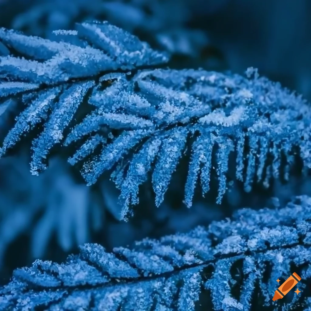 Ultra realistic macro shot of winter nature