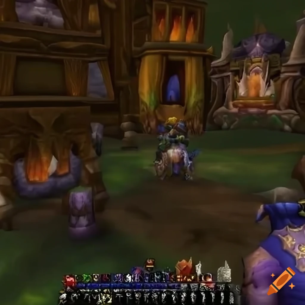 Artwork of a warcraft enclave on Craiyon