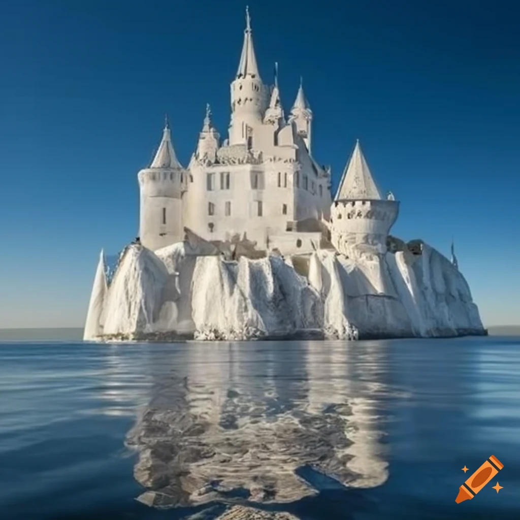 Castle on top of a mountain surrounded by pine trees on Craiyon